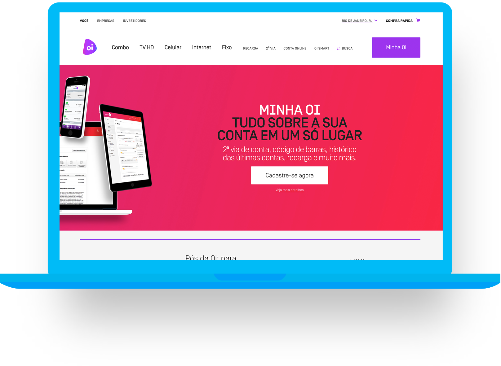 Oi - Atualize seu navegador para acessar o novo site